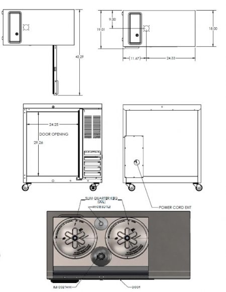 Hello 18" wide kegerator that holds two kegs and gets out of the way ...